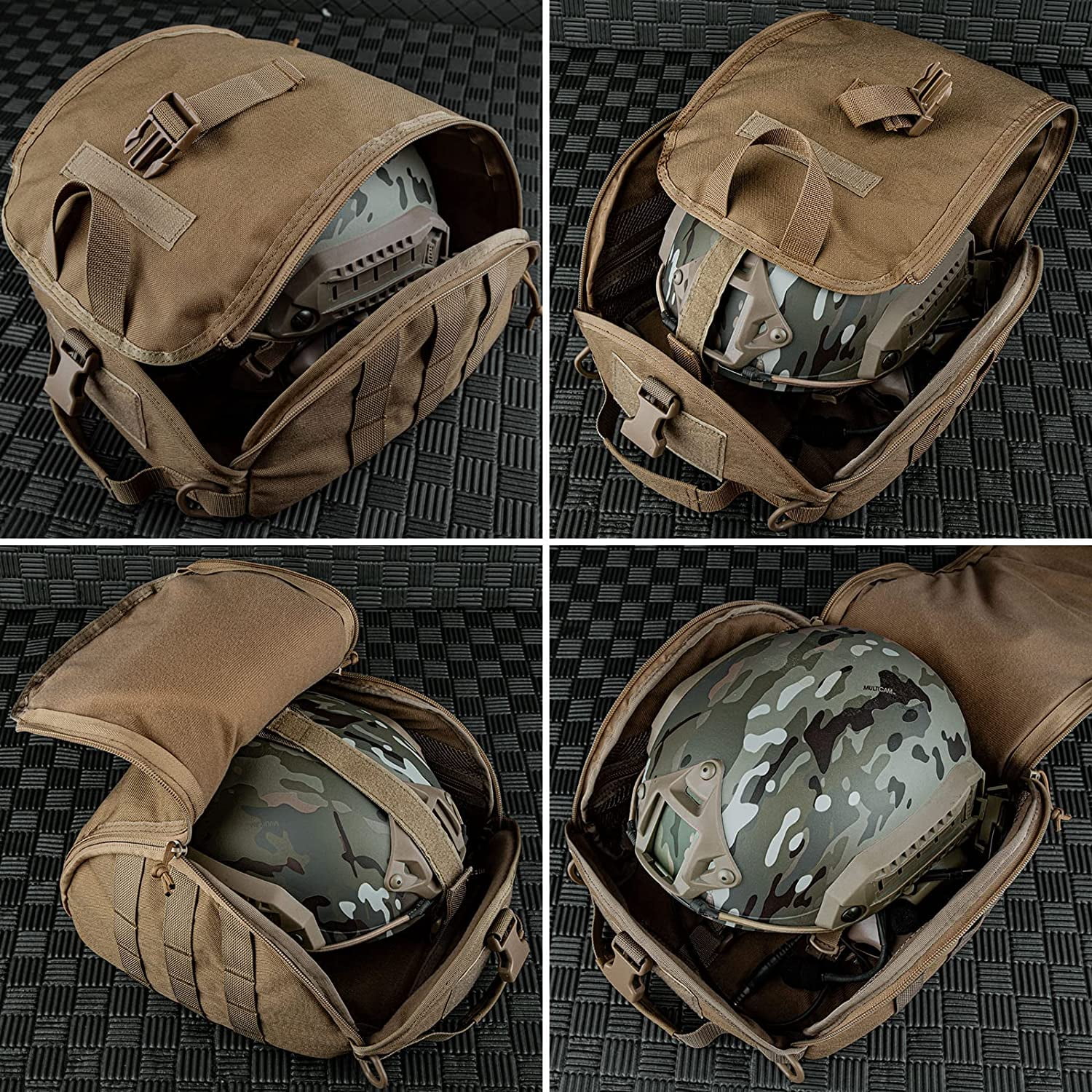 Tactical Helmet Bag, Padded Storage Bag for Airsoft Helmet, Motorcycle ...