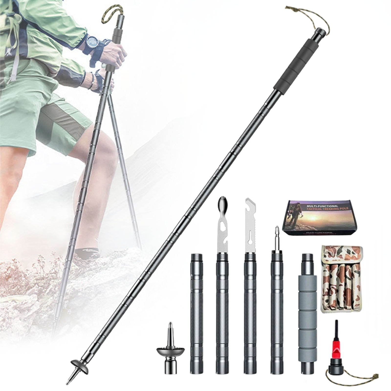 Tactical Hiking Stick Tactical Walking Stick Survival Tactical Stick ...