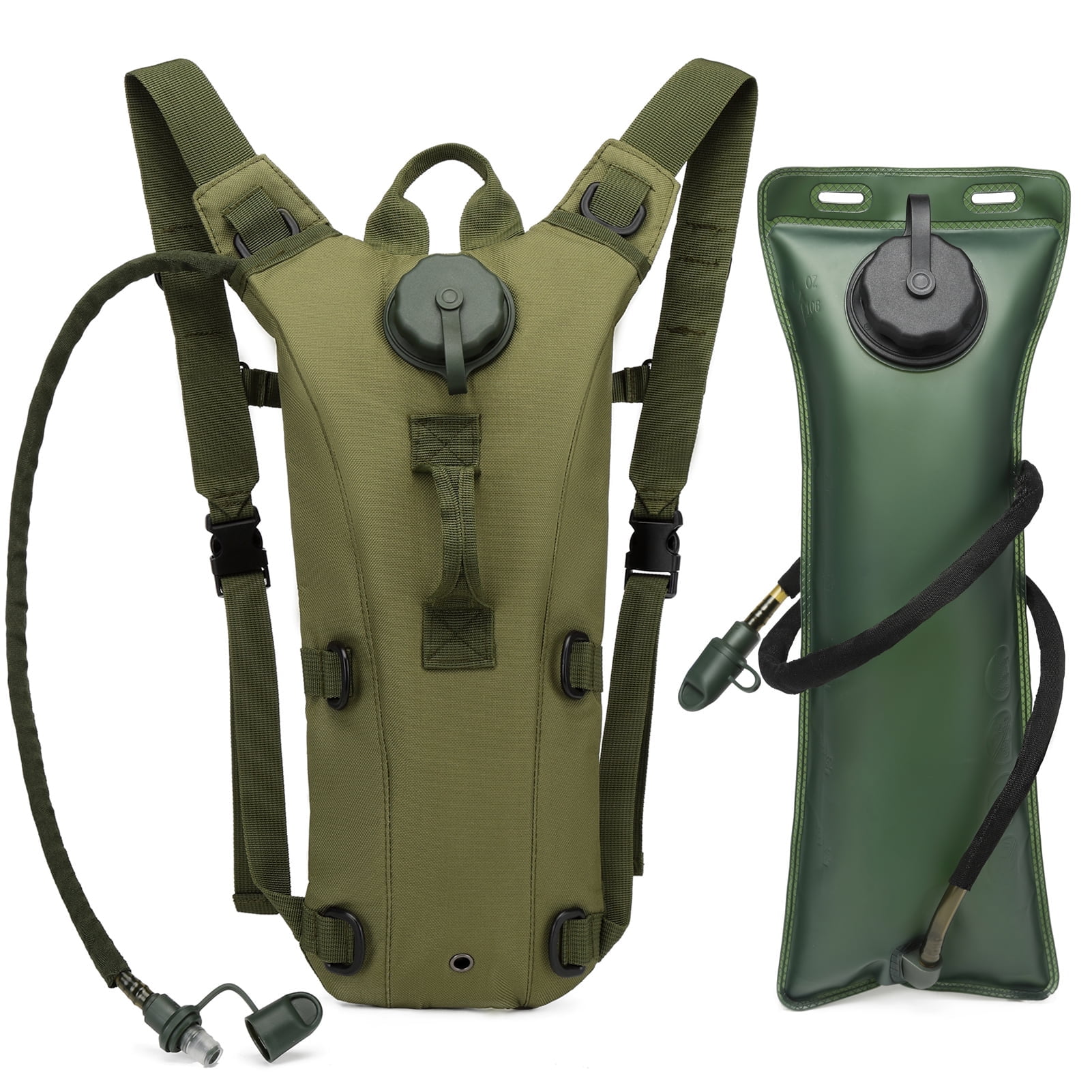 Tactical Hydration Pack with 3L BPA Free Bladder Daypack,Military ...