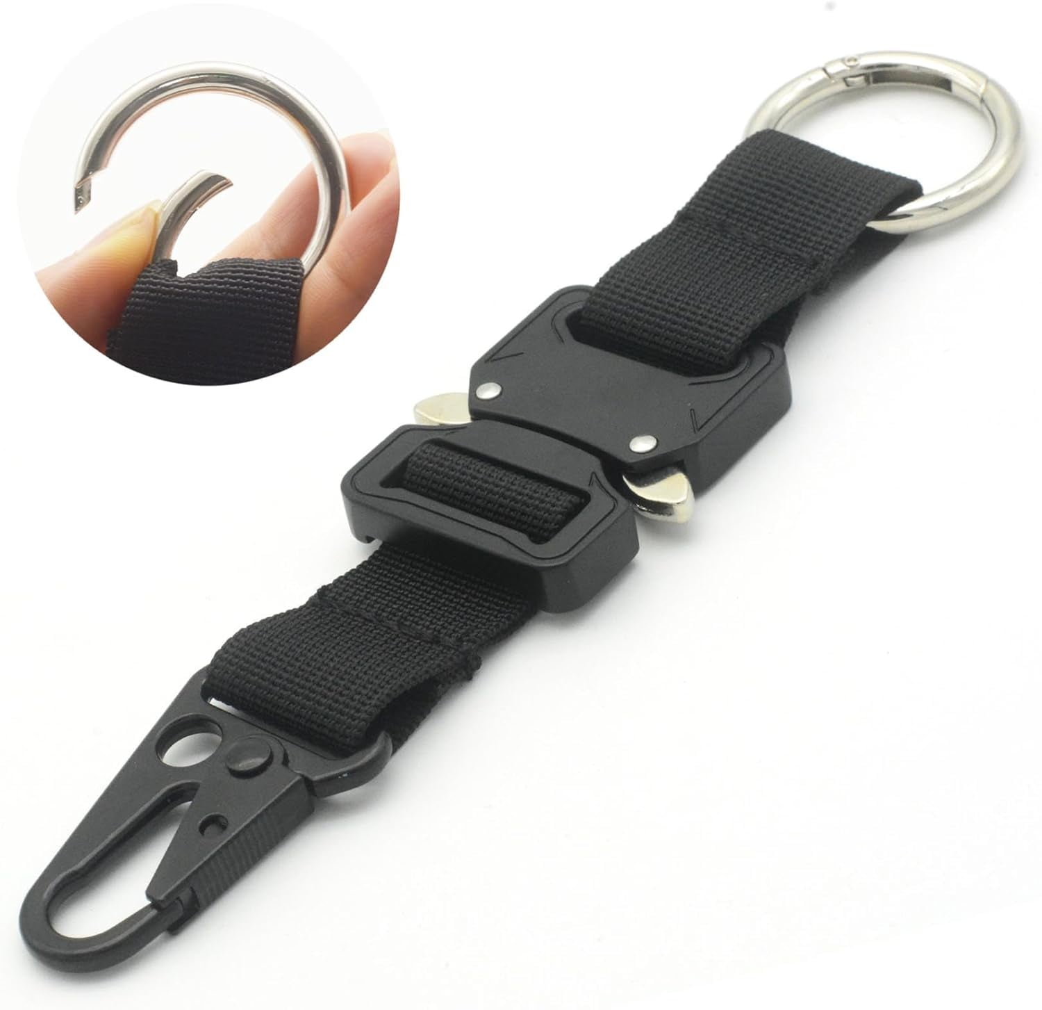 Tactical Key Chains for Mens, EDC Gear Clips with HK Clip, Large ...