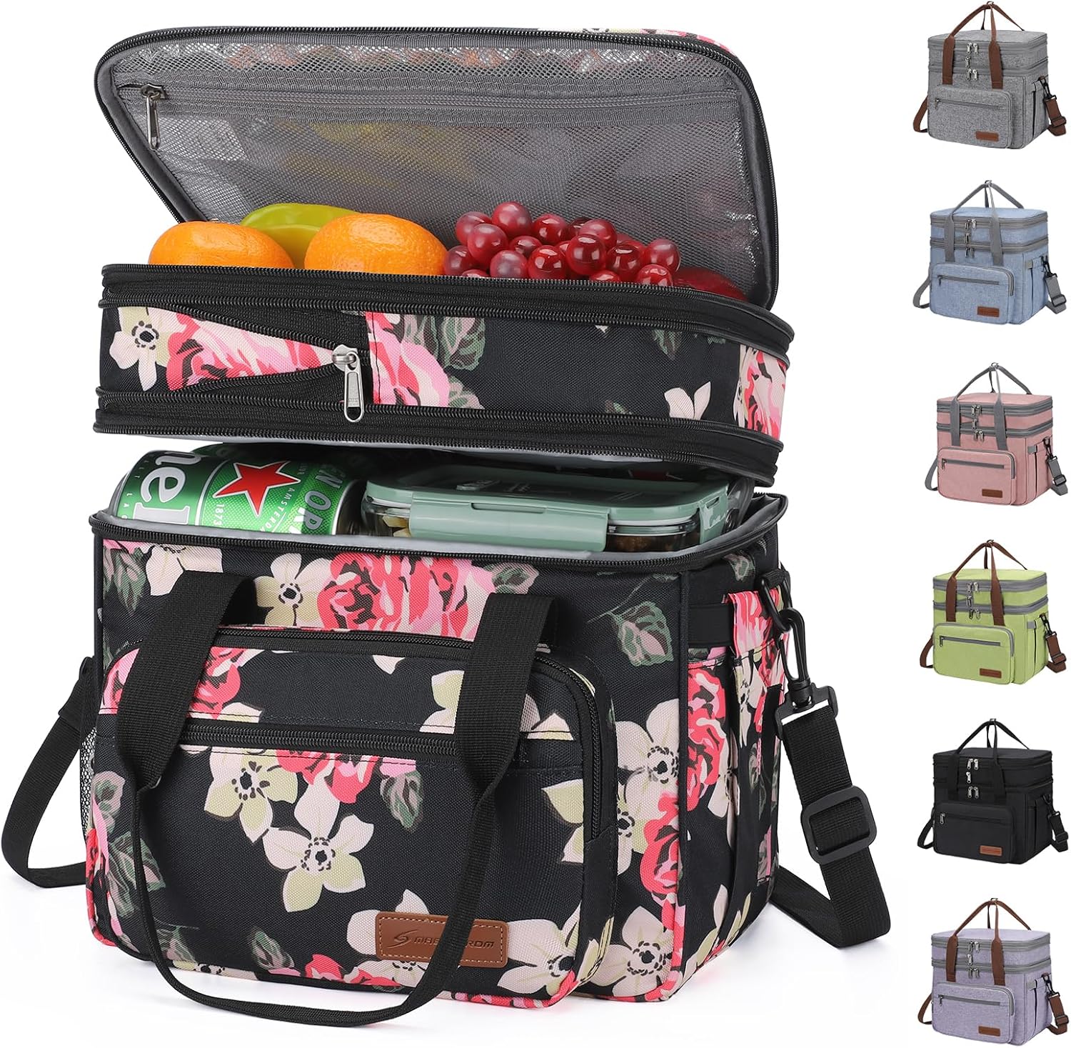 Tactical Lunch Box for Men, 23L Insulated Lunch Bag, Expandable Double ...