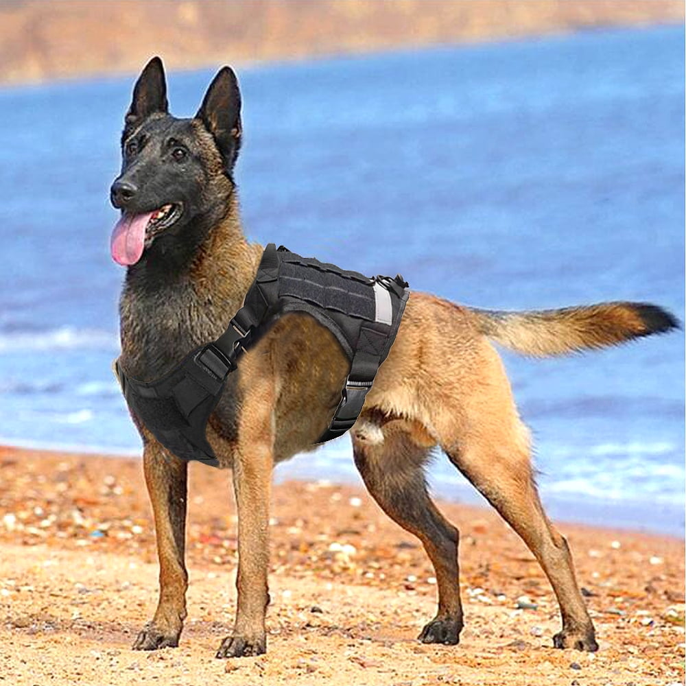 Tactical Military Working Dog Reflective Harness Heavy Duty with Handle ...
