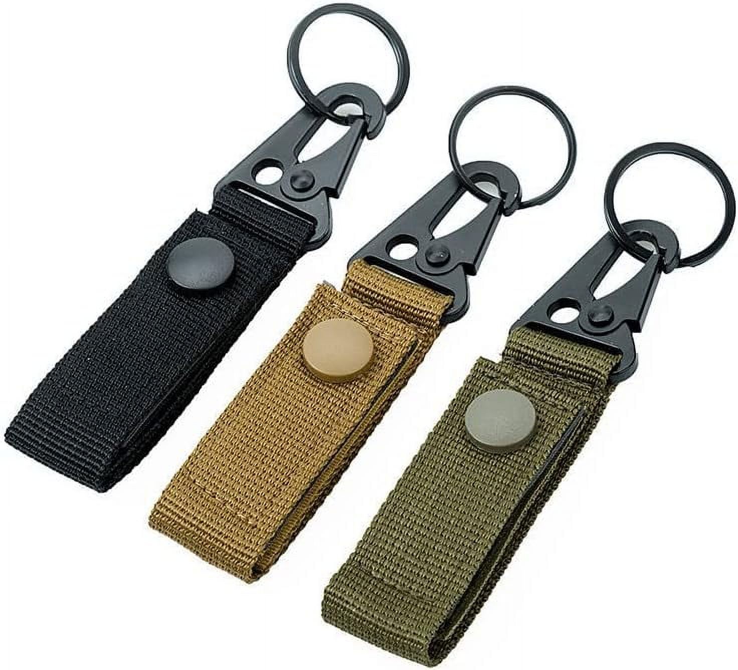 Tactical Molle Key Ring Gear Key Keeper Nylon Belt Keychain Molle Webbing Key Clip Buckle for ...