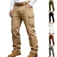 Tactical Pants for Men Khaki Cargo Twill Sweatpants Ripstop Military ...