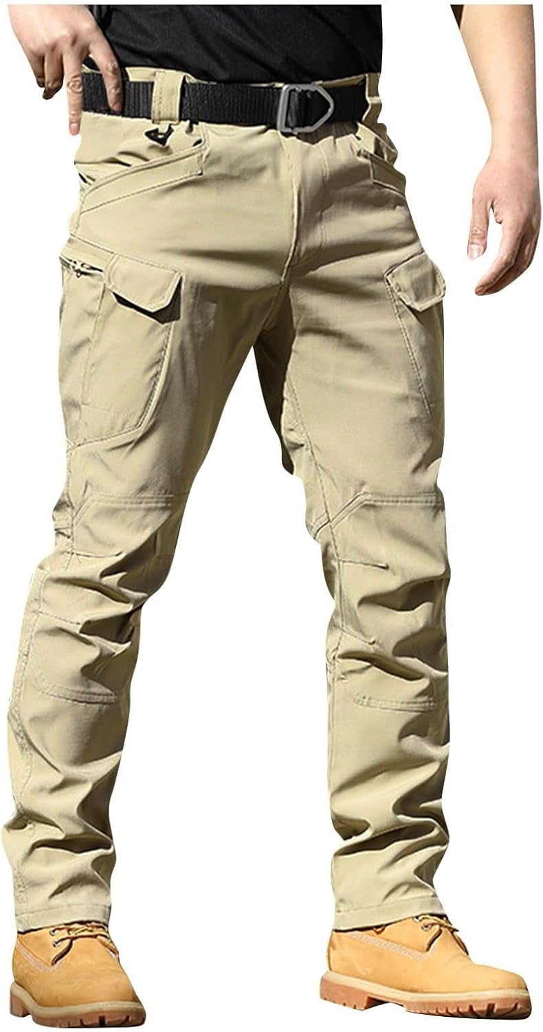 Tactical Pants for Men Relaxed Fit Stretchy Work Pants Baggy Cargo Camo Pants Flex Carpenter ...