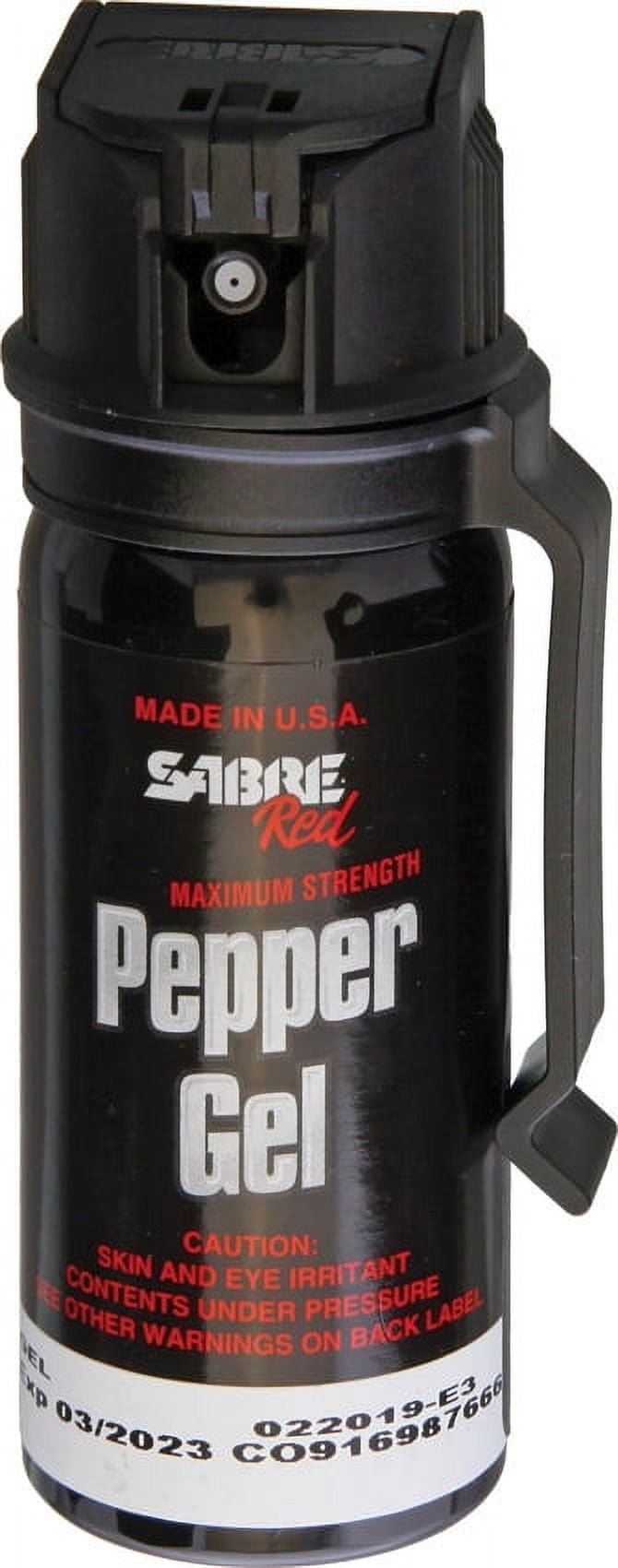 Sabre Tactical Pepper Gel Spray with Flip Top and Clip for Easy Carry ...