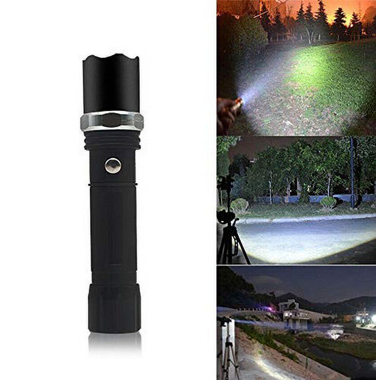 Tactical Police Heavy Duty 3W LED Rechargeable Flashlight - Walmart.com