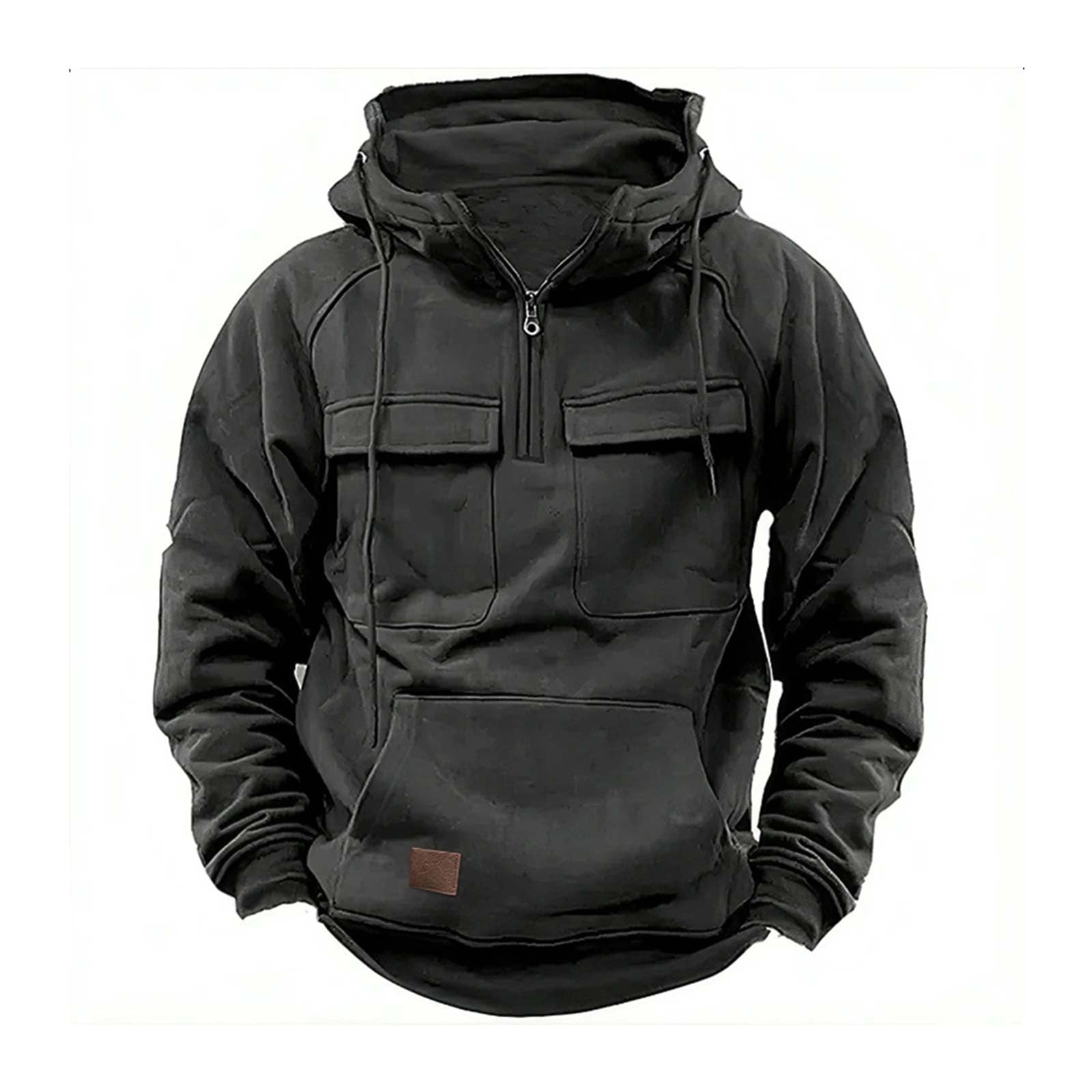Tactical Pullover for Mens Military Cargo Hoodies Outdoor Hiking ...