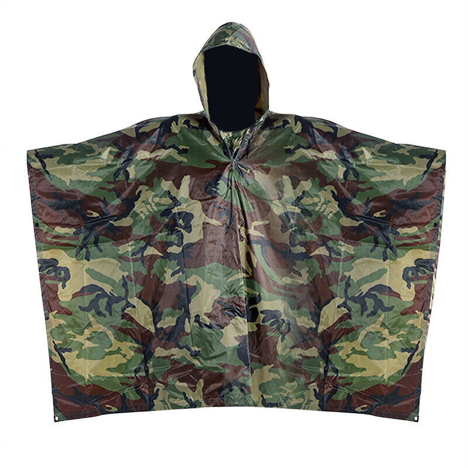Tactical Rain Poncho - Army Military Poncho Shelter - Waterproof ...