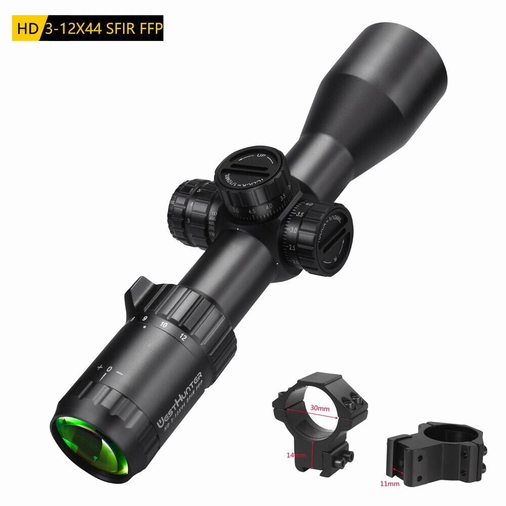 Tactical Scope WESTHUNTER HD 3-12X44 SFIR FFP Side Parallax First Focal ...