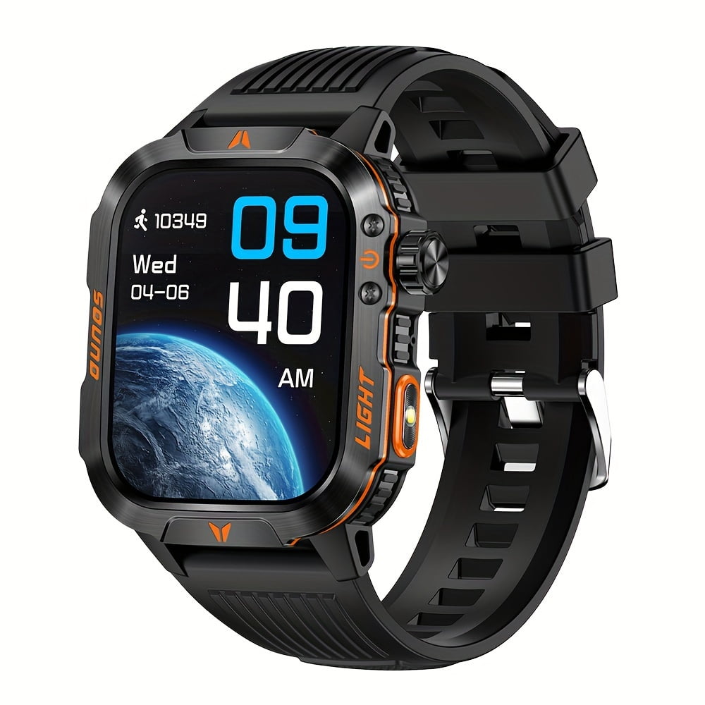 Tactical Smartwatch for Men - 2.01" HD Touchscreen, 600mAh Long Battery ...