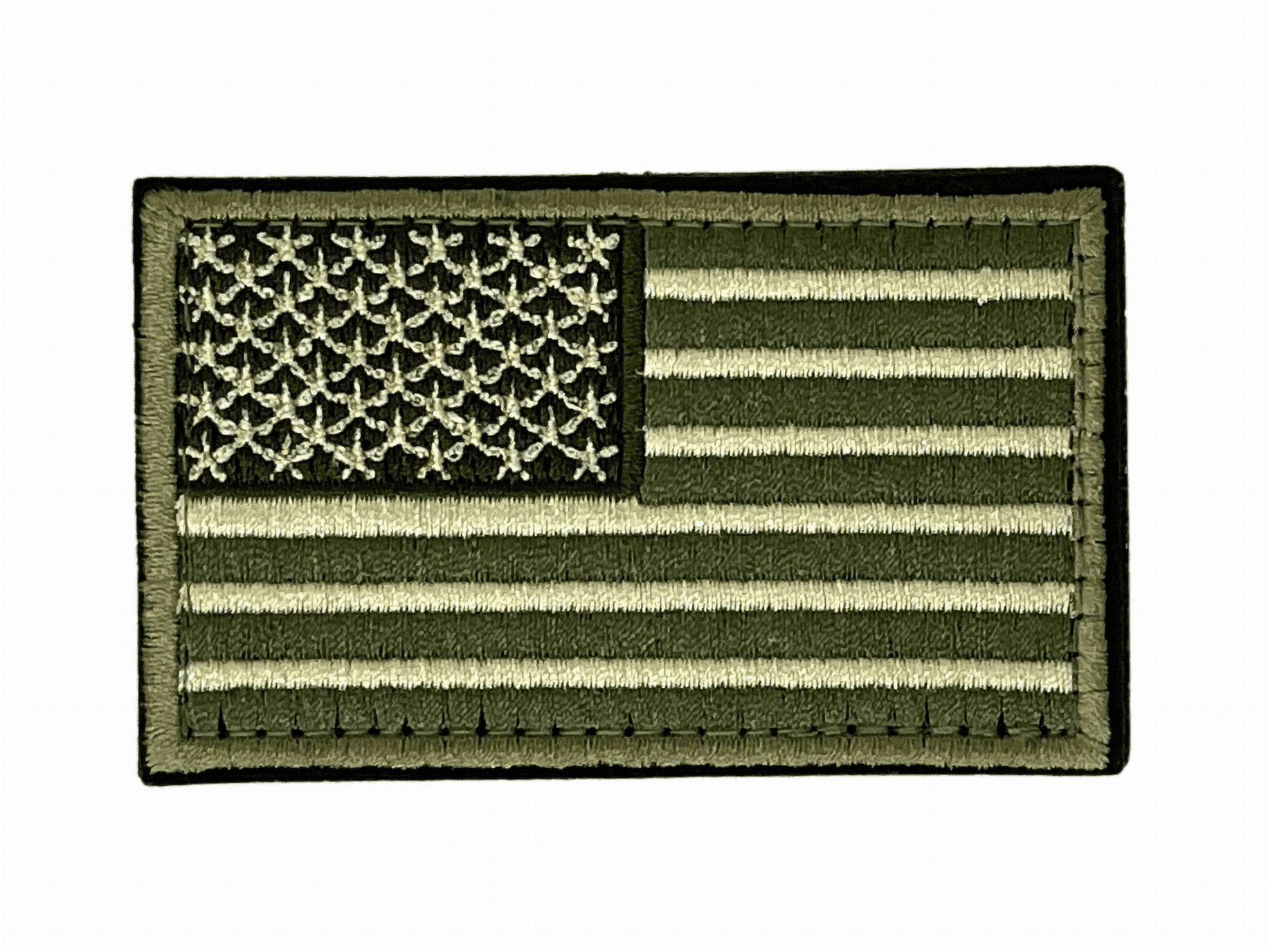 Tactical USA Flag Patch with Detachable Backing Army Green - Walmart.com