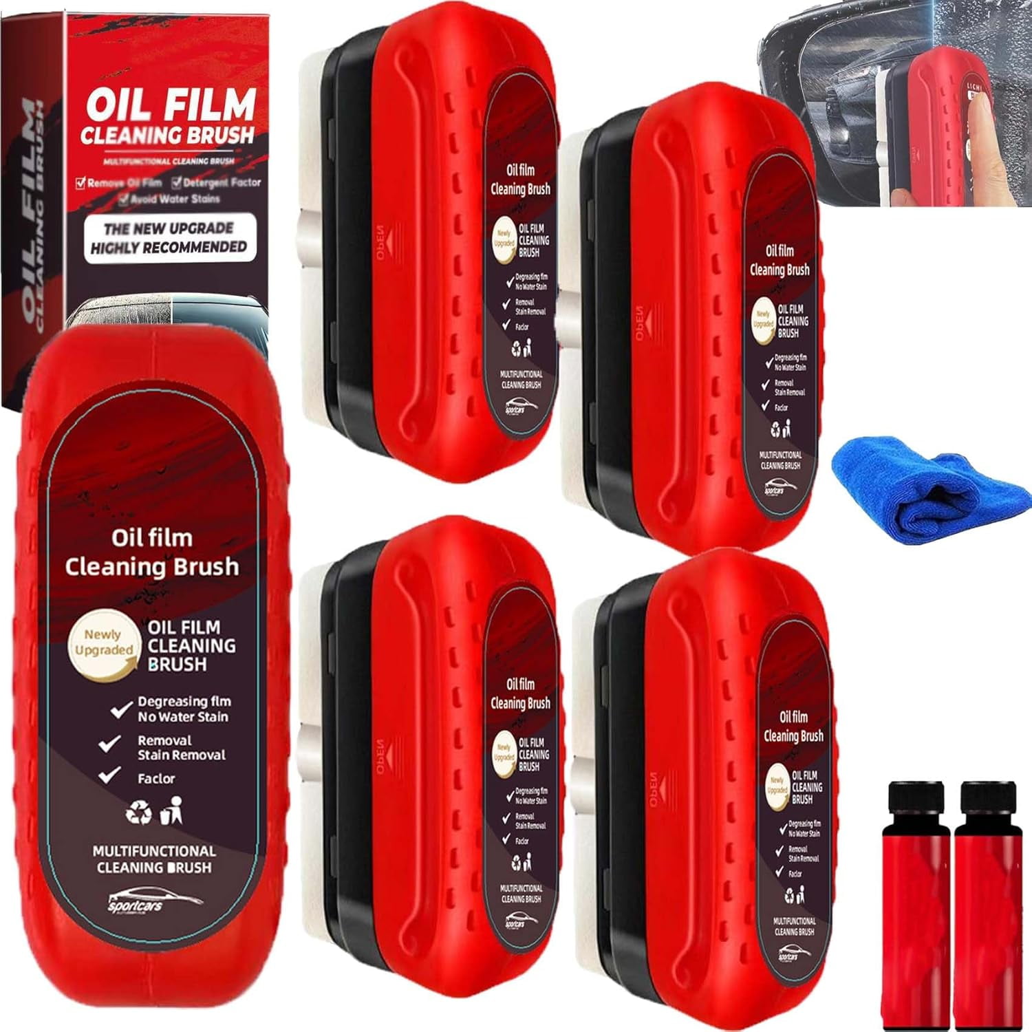 Tactical Windshield Cleaner - 2025 New Automotive Oil Film Cleaning ...