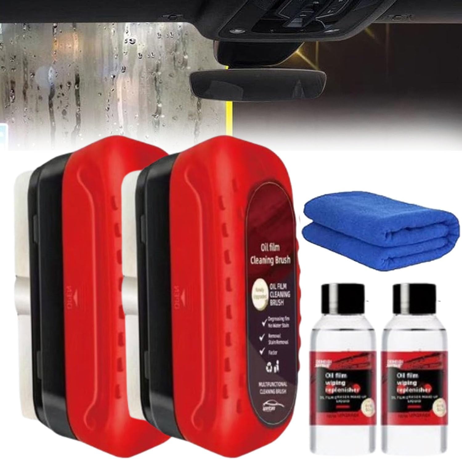 Tactical Windshield Cleaner,Automotive Oil Film Cleaning Brush ...