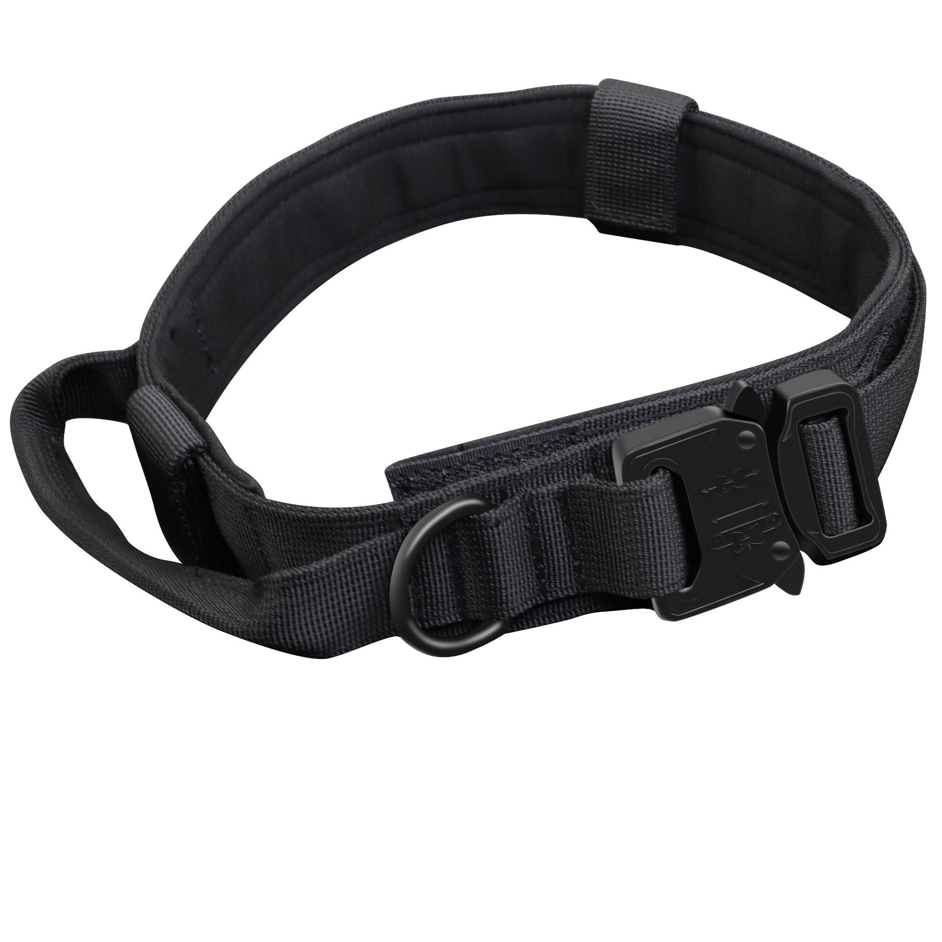 Tactical dog collar with handle for small and medium breeds Wide thick ...