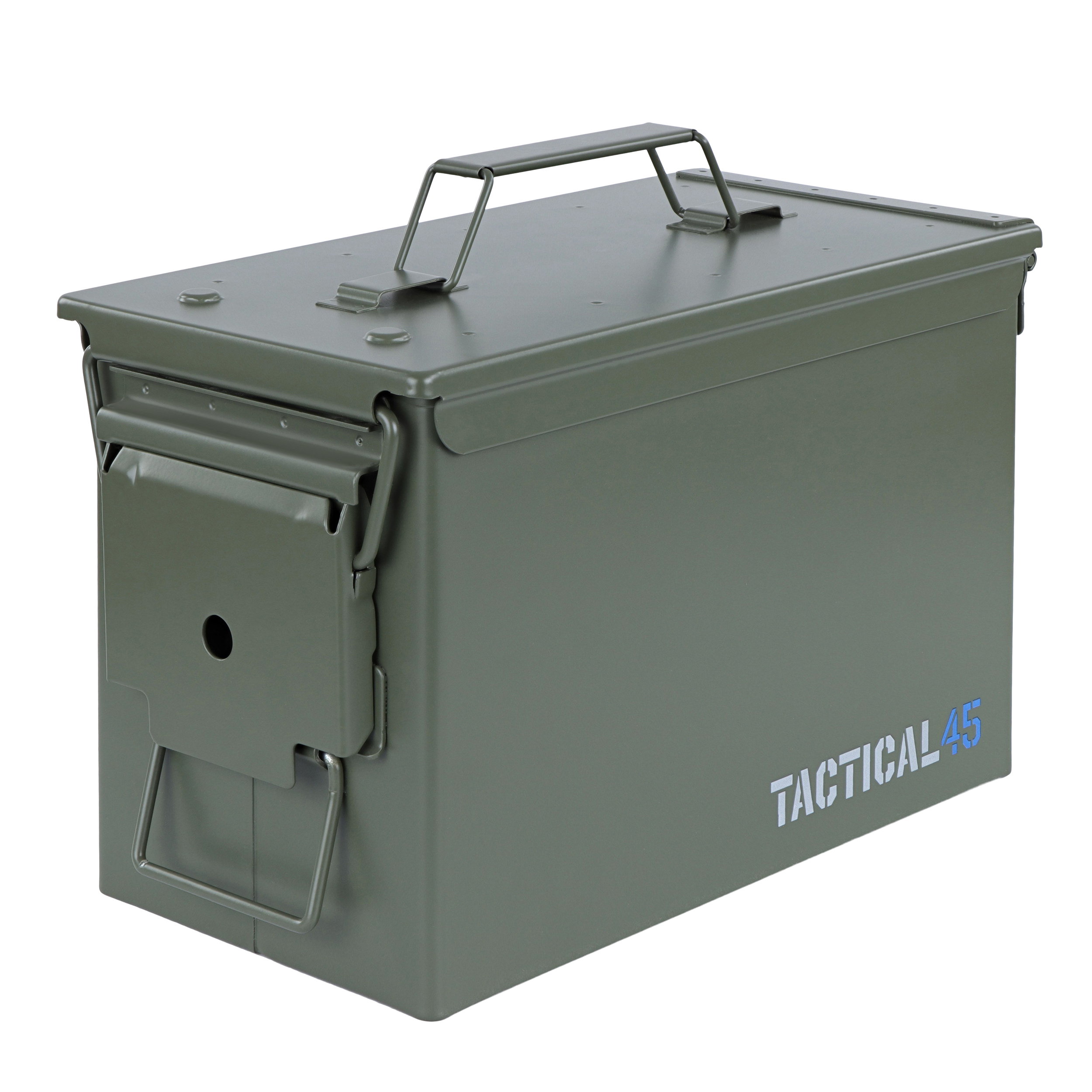 Tactical45 M2A2 50 Cal Ammo Can Steel Green Ammo Storage with Front ...