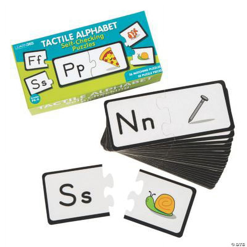 Tactile Alphabet Self-Checking Puzzles - Set of 26, Classroom ...