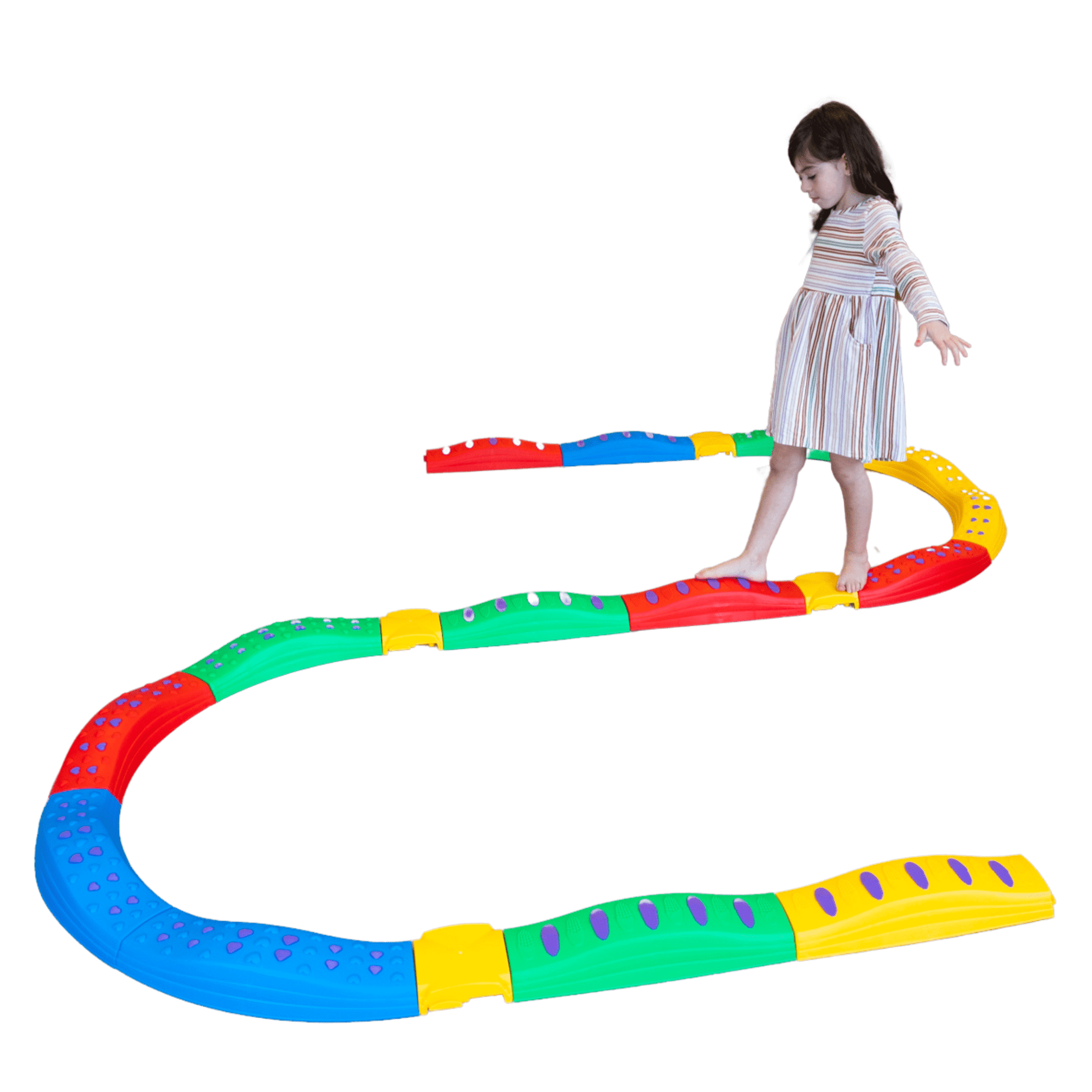 Schooled 20-Piece Tactile Balance Beam, Sensory Play Path for Kids ...