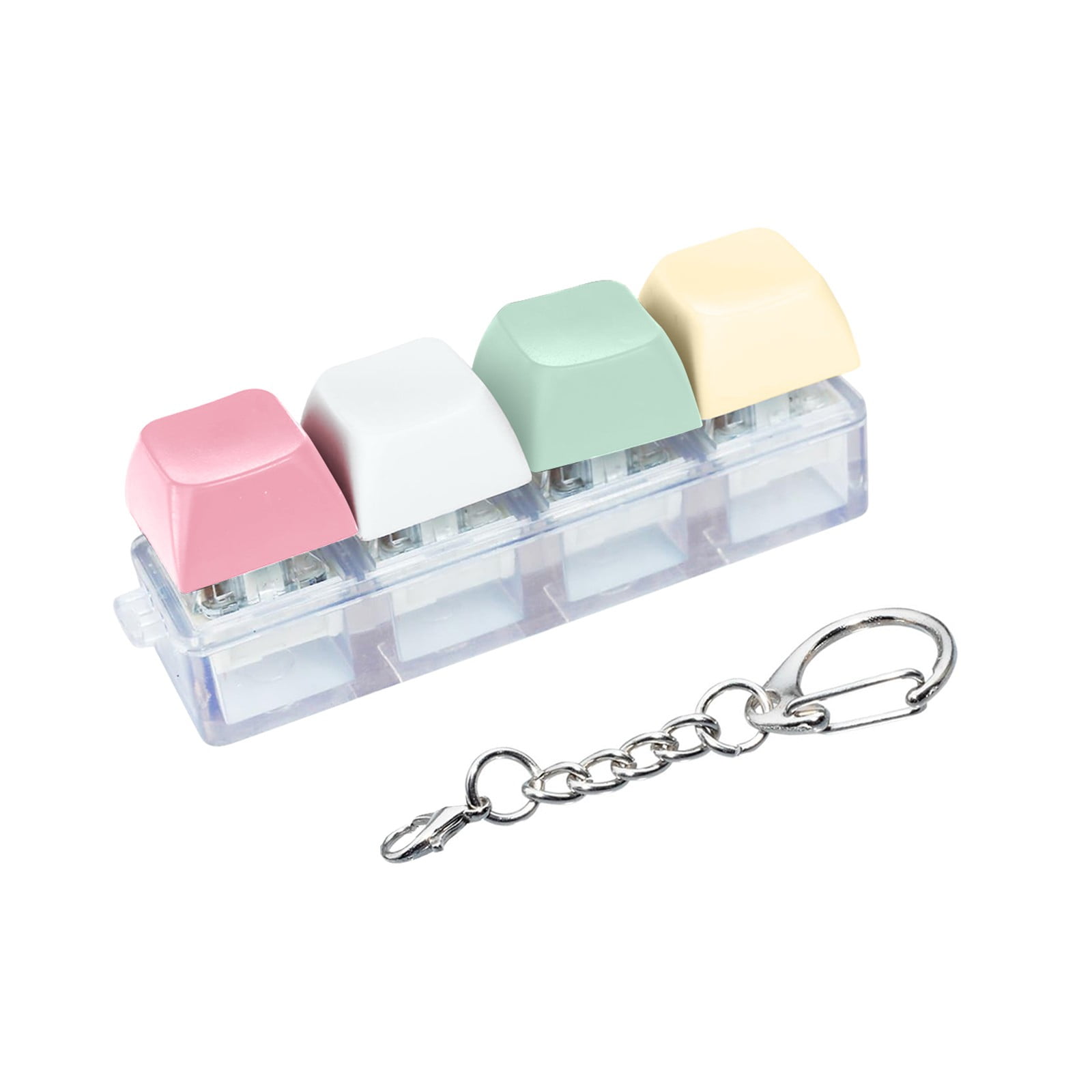 Tactile Keyboard Button Fidget Keychain 4-Way Clicker Switch Stress ...
