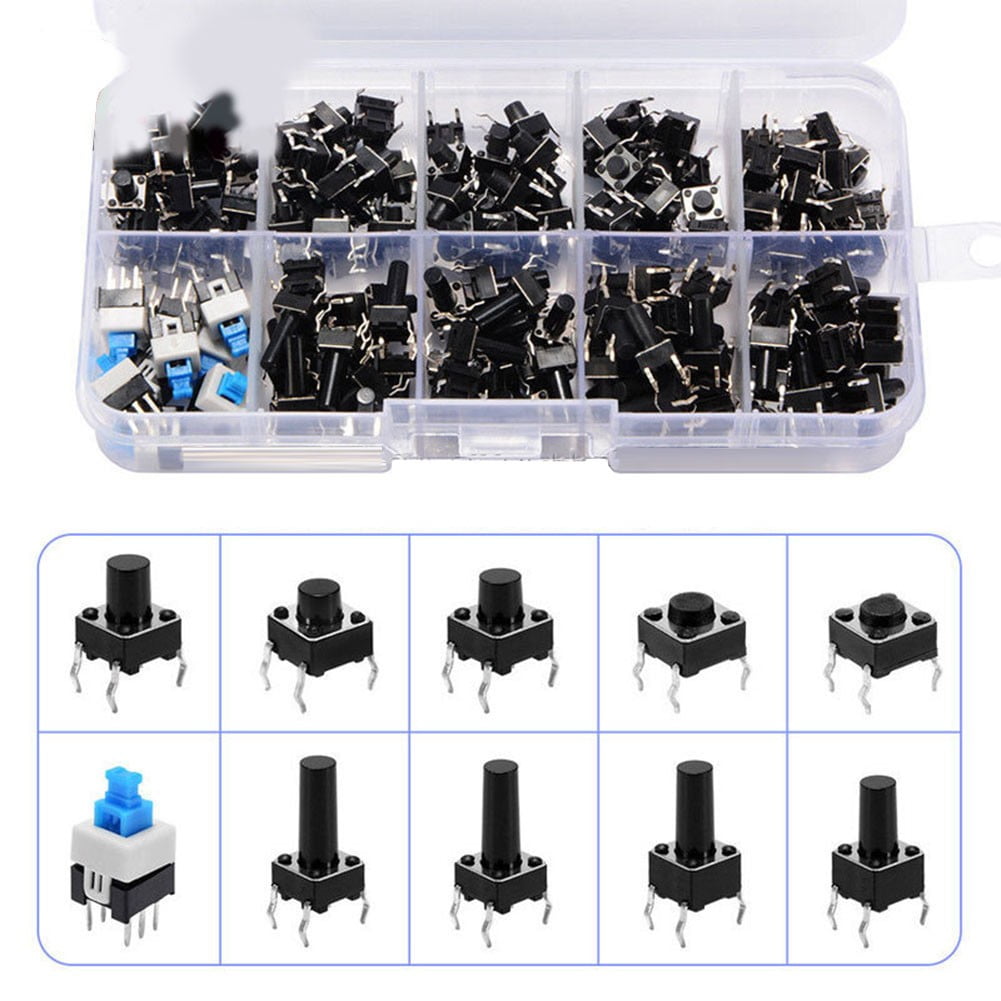 Tactile Switch Kit 180Pcs Perfect For Computer And Electronic Projects ...