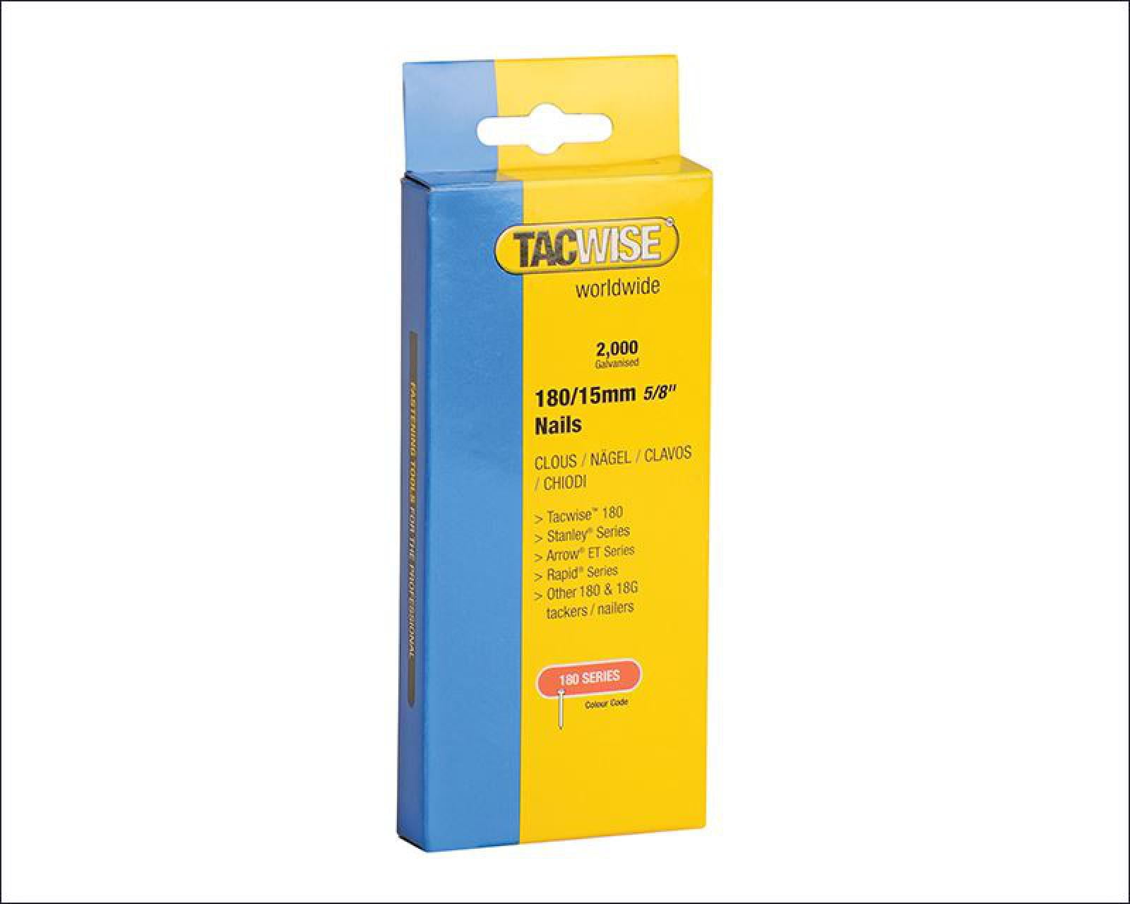 Tacwise - 180 18 Gauge 15mm Nails (Pack 2000) - Walmart Business Supplies