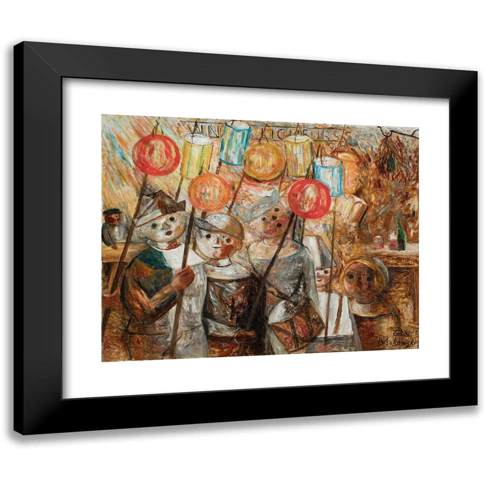 Tadeusz Makowski 14x12 Black Modern Framed Museum Art Print Titled ...