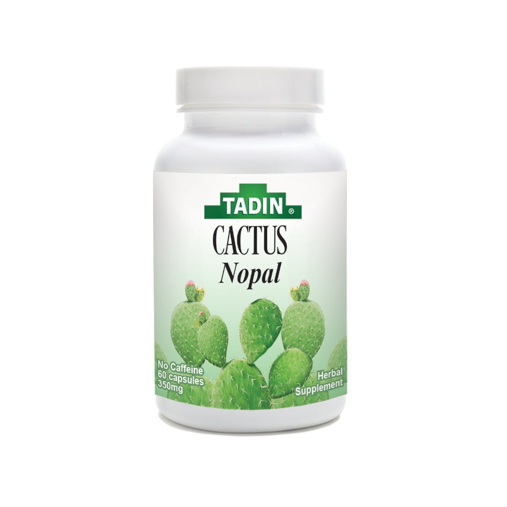 Tadin Nopal Herbal Supplement Capsules with Cactus Pads, Helps ...