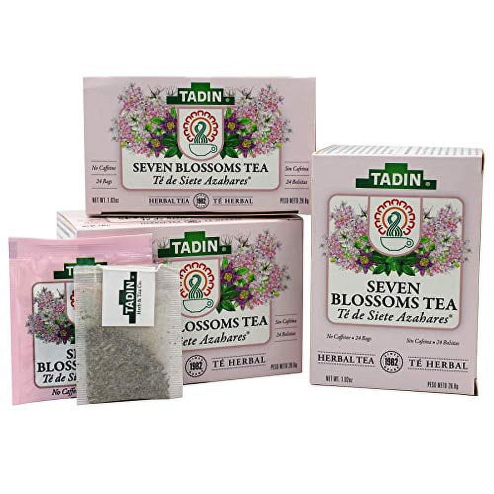 Tadin Tea Seven Blossoms, Linden Flowers Valerian Root, Caffeine-Free, 3-Pack 1.01 Oz (72 Tea ...