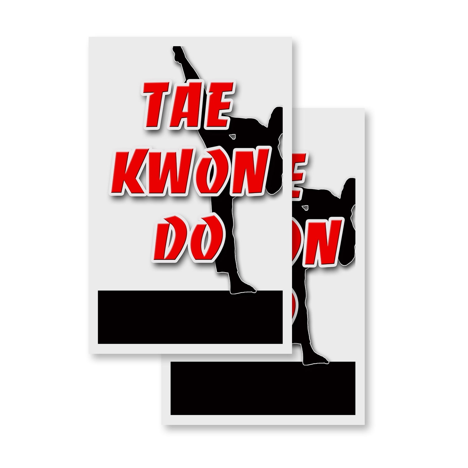 Tae Kwon Do (2-PACK) 24" x 36" Vinyl Decals | Sign Insert Peel & Stick ...
