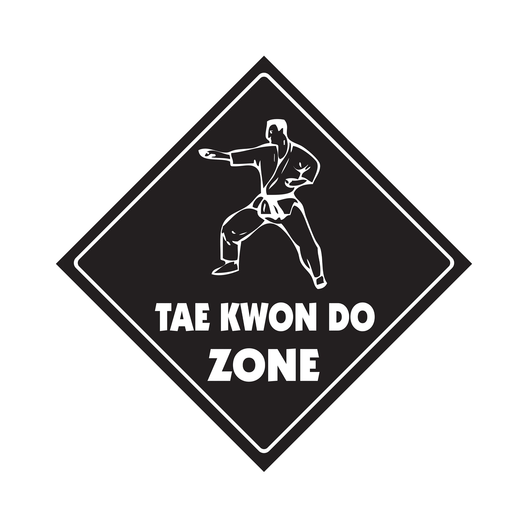 Tae Kwon Do Crossing Decal Zone Xing | Indoor/Outdoor | 10" Tall ...