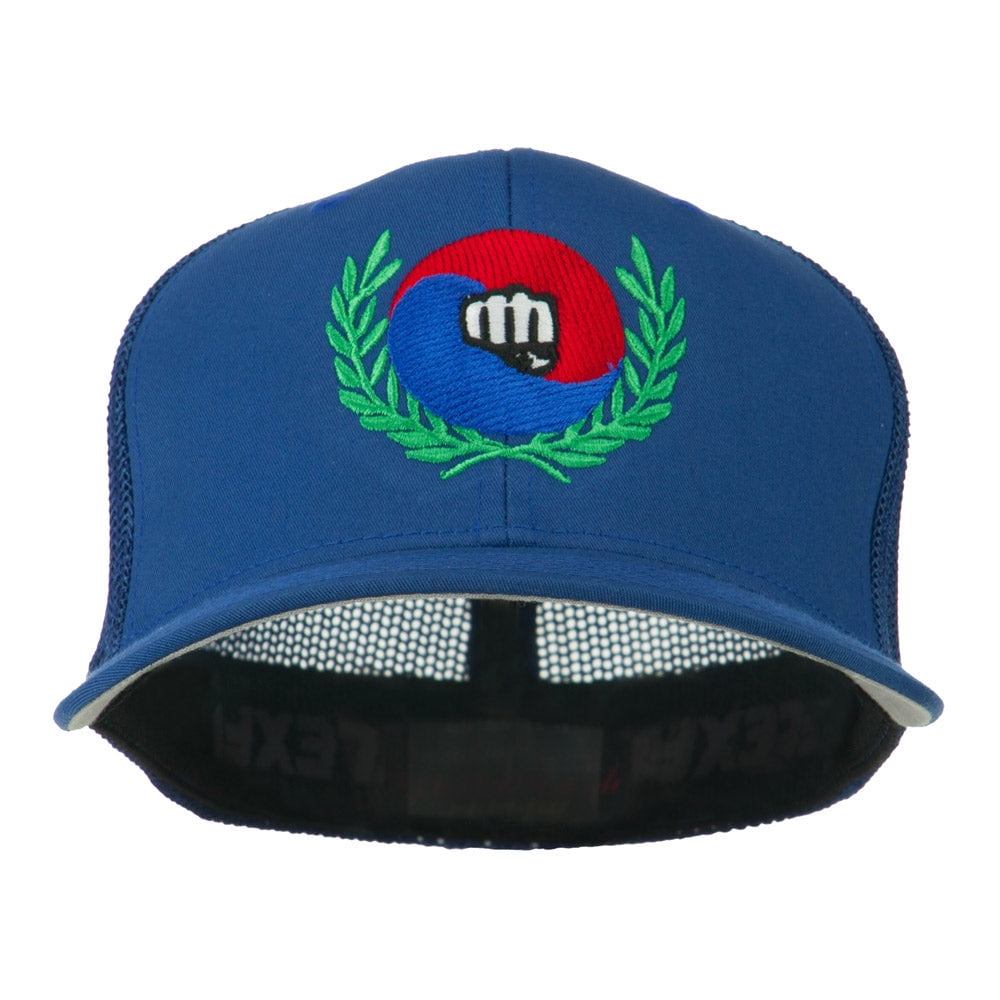 Tae Kwon Do Fist Embroidered Flexfit Cap - Royal OSFM - Walmart.com
