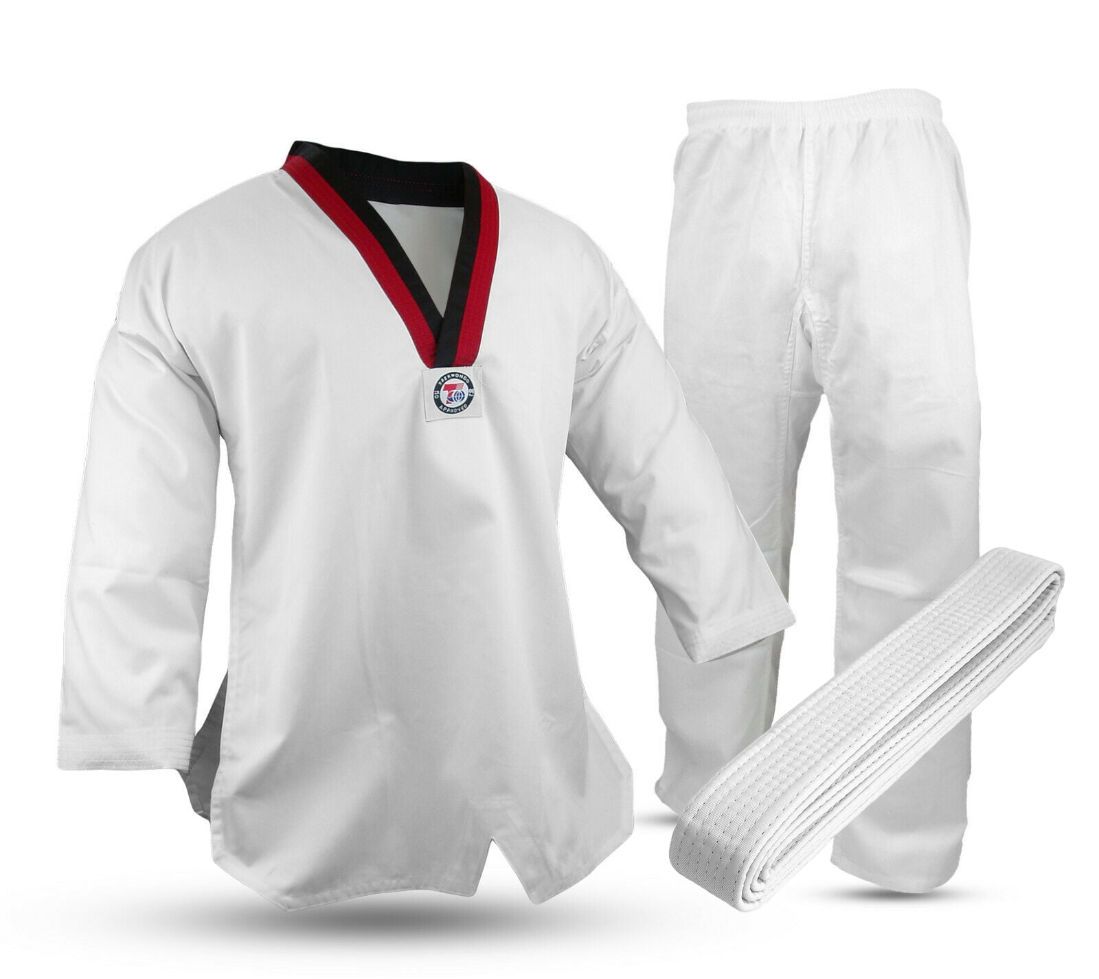 Tae Kwon Do Uniform Gi Poomsae V-Neck, Taekwondo Martial Arts Gis Set ...