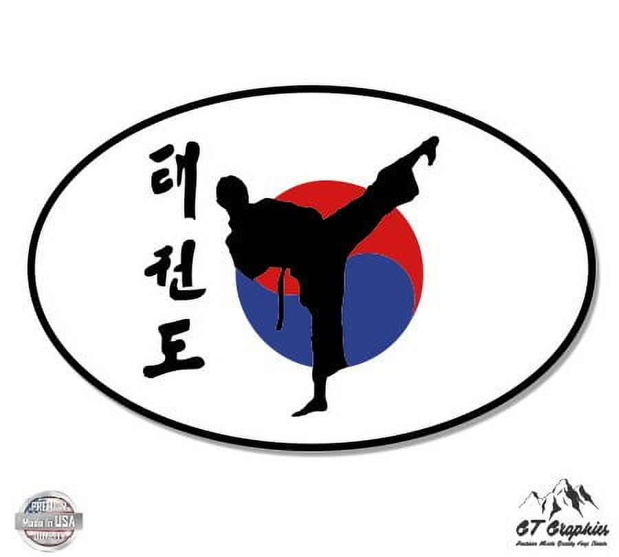 Taekwondo - 8" Vinyl Sticker - For Car Laptop I-Pad - Waterproof Decal ...