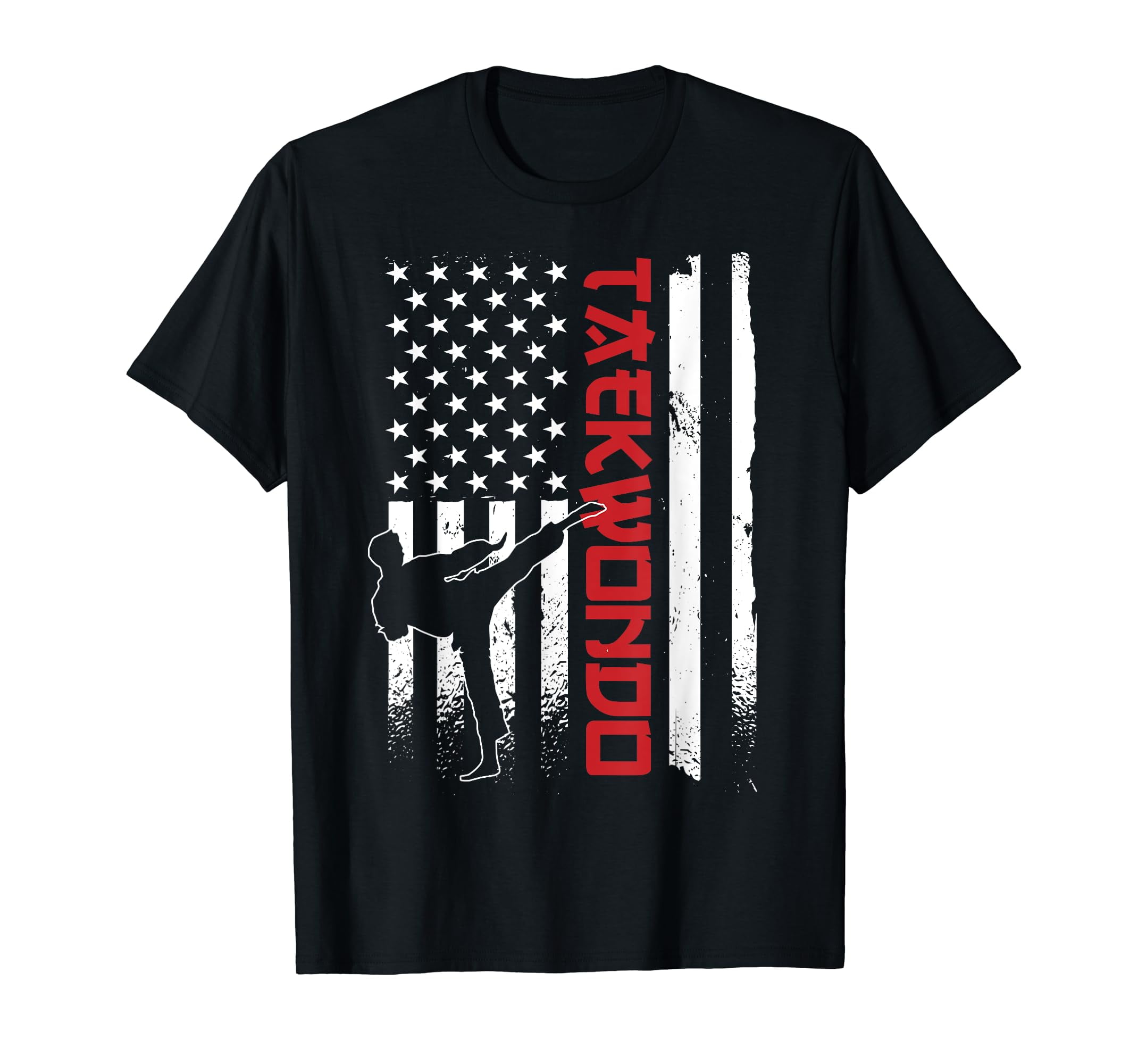 Taekwondo American Flag Taekwondo Fighter US Flag T-Shirt - Walmart.com