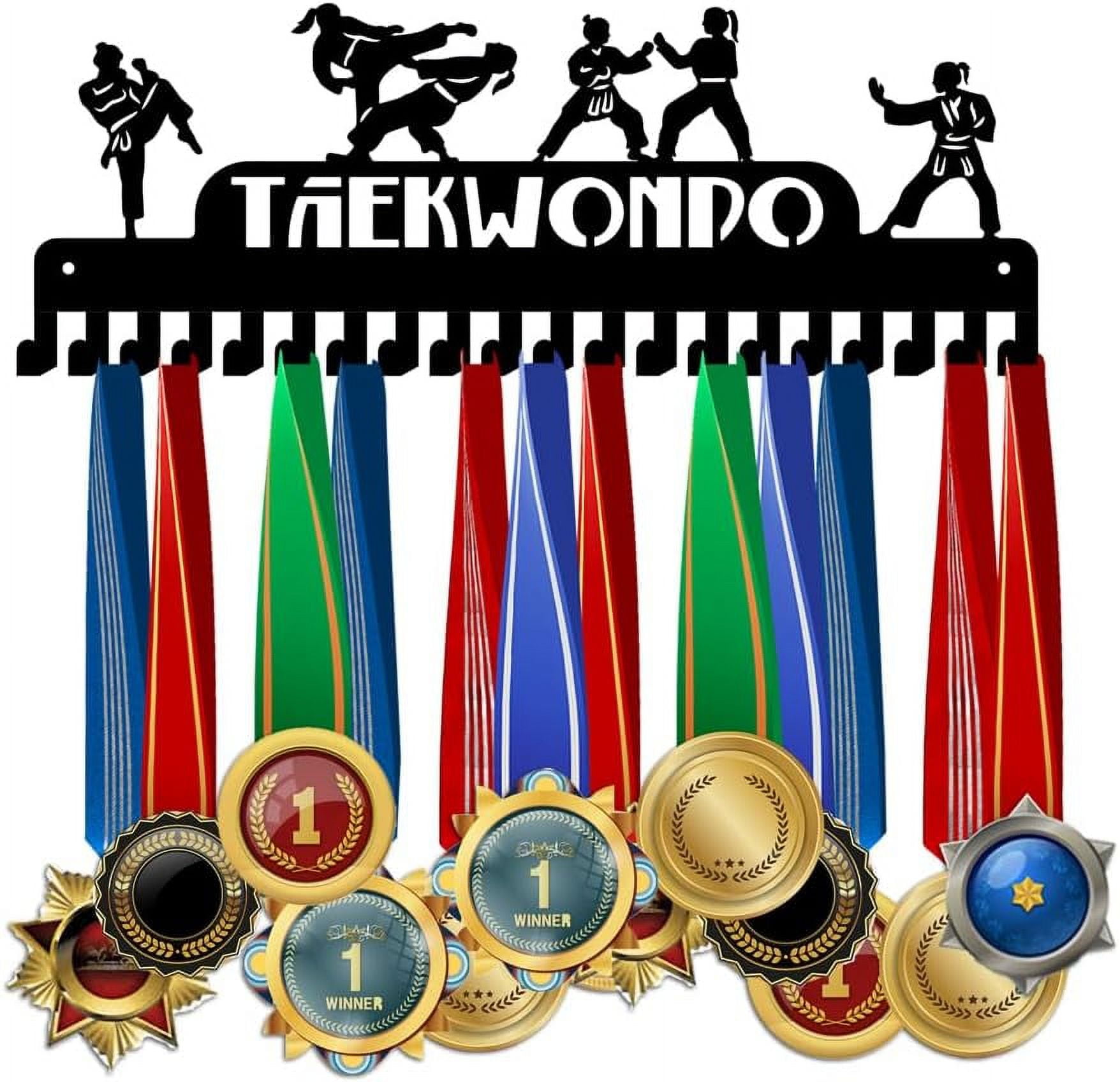 Taekwondo Medal Hanger Display 20 Hooks Medal Holder Rack Wall Mount ...