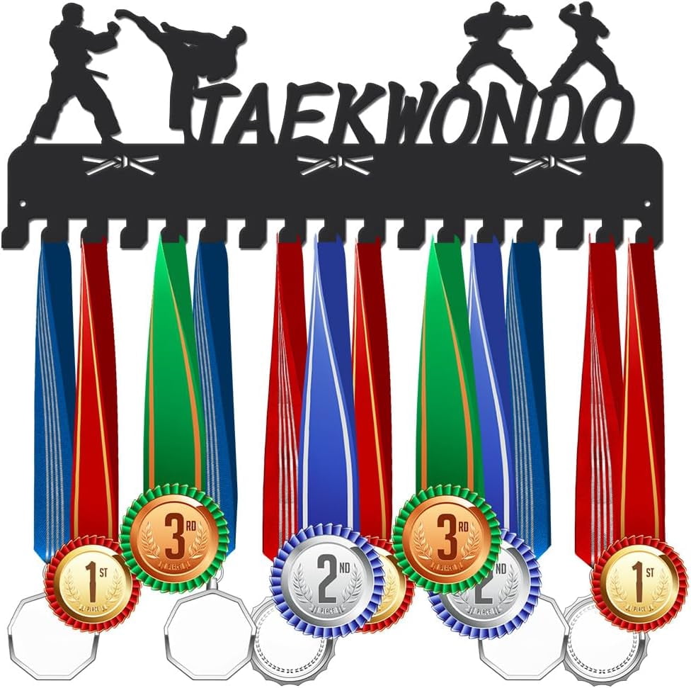 Taekwondo Medal Holder Display Medal Hanger Display with 17 Hooks ...