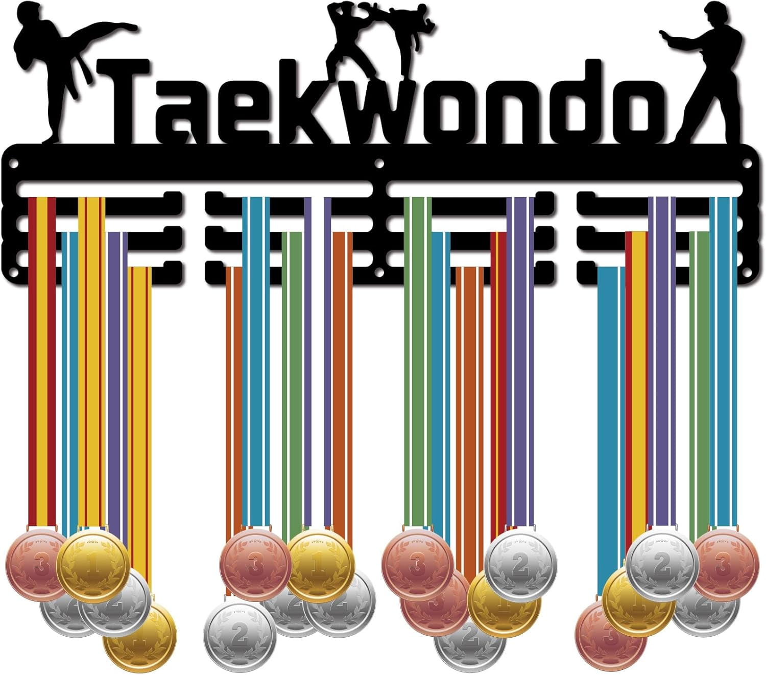 Taekwondo Medal Rack Display Award Ribbon Hanger Storage Organizer with ...