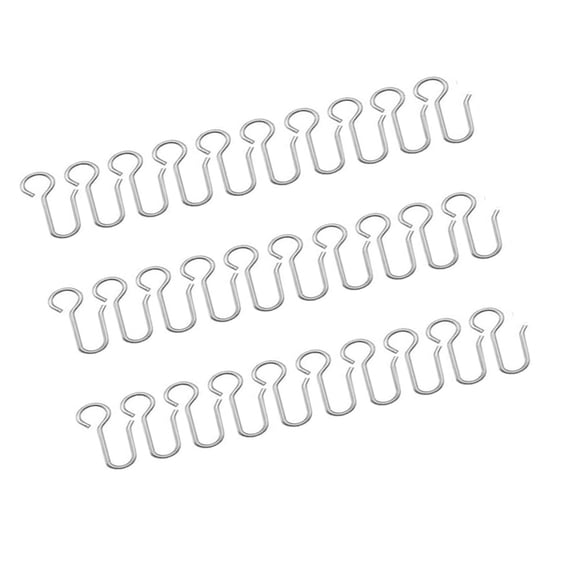 Taeuda 30 Pack Curtain Track Hooks S Shaped Ceiling Shower Curtain ...