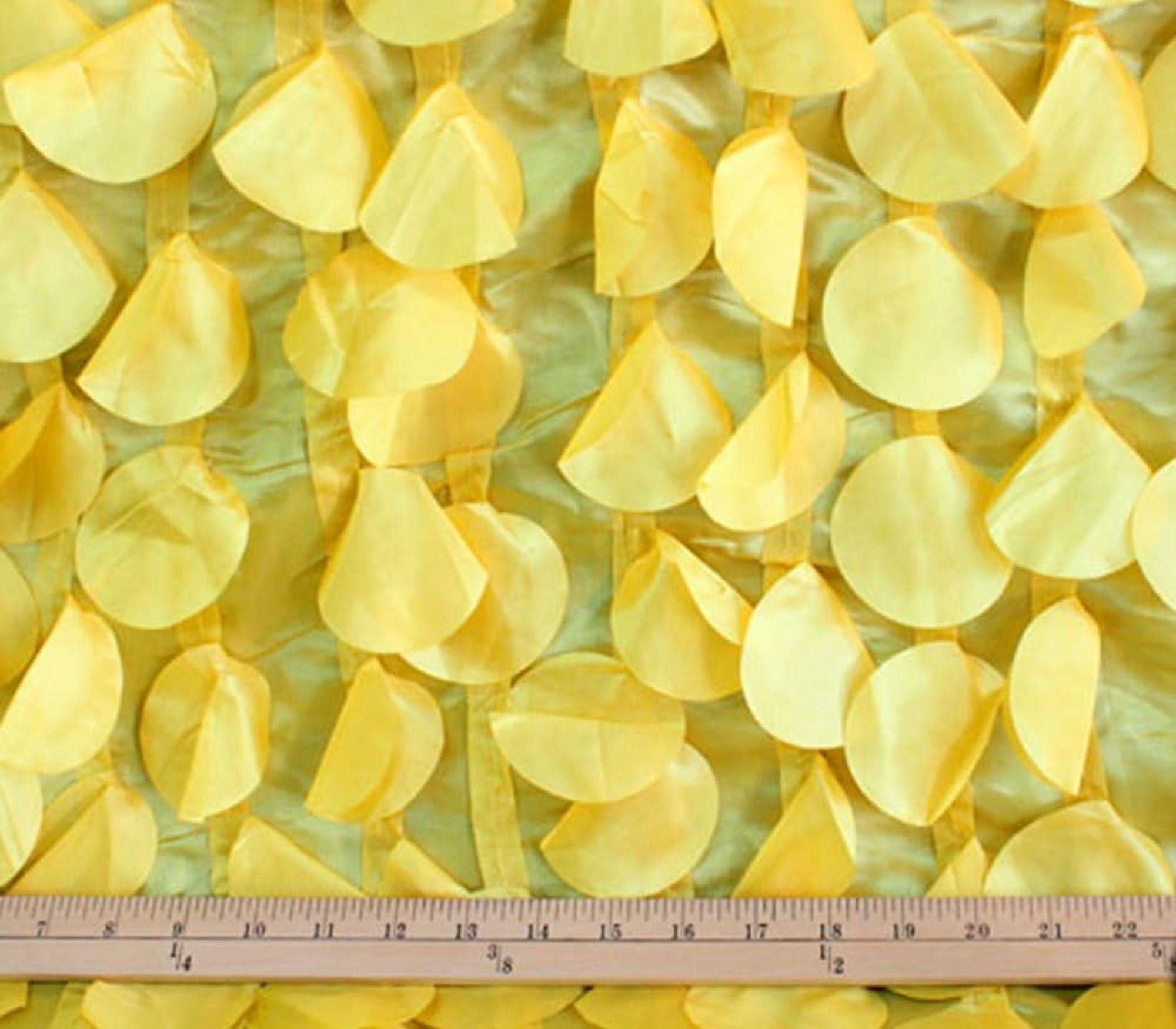 Taffeta Fabric Round Petal 54" Wide Sold by The Yard (Yellow) - Walmart.com