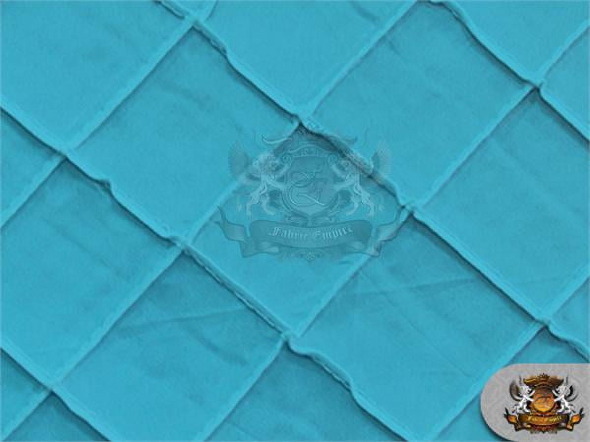 Taffeta Pintuck 4"x4" Diamond Fabric TURQUOISE / 110" Wide / Sold by ...