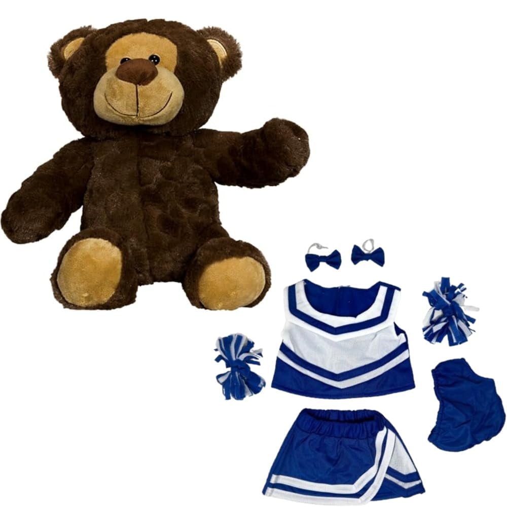 New Taffy the Bear 16-Inch Stuffed Toy in Royal and White Cheerleader ...