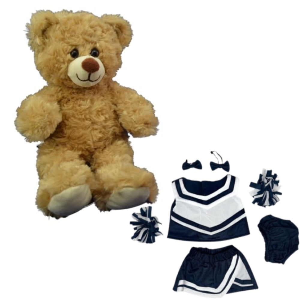 Taffy the Bear 8-Inch Stuffed Toy in Navy and White Cheerleader Outfit ...