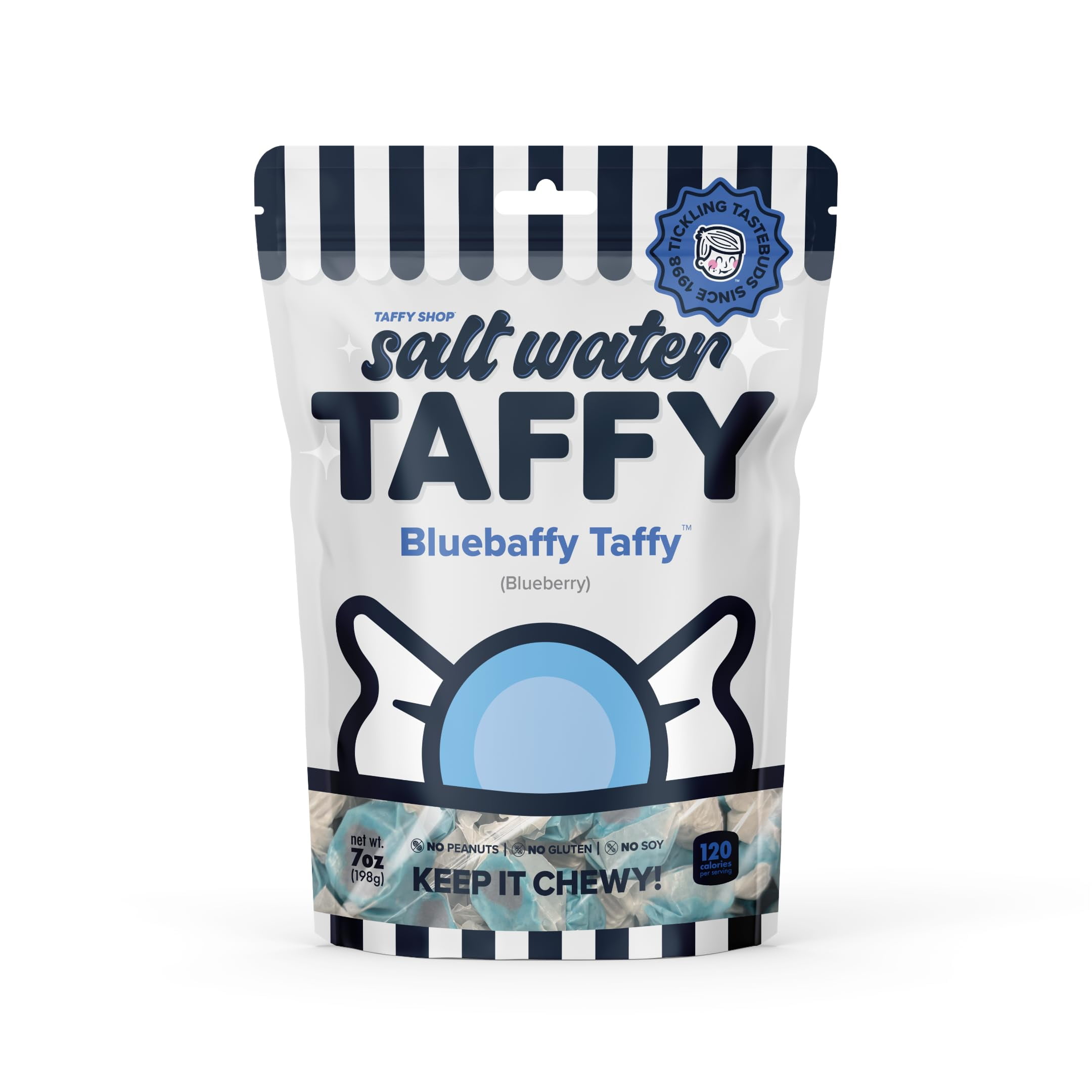 Taffy Shop Bluebaffy Taffy, Blueberry Salt Water Taffy – Assorted ...