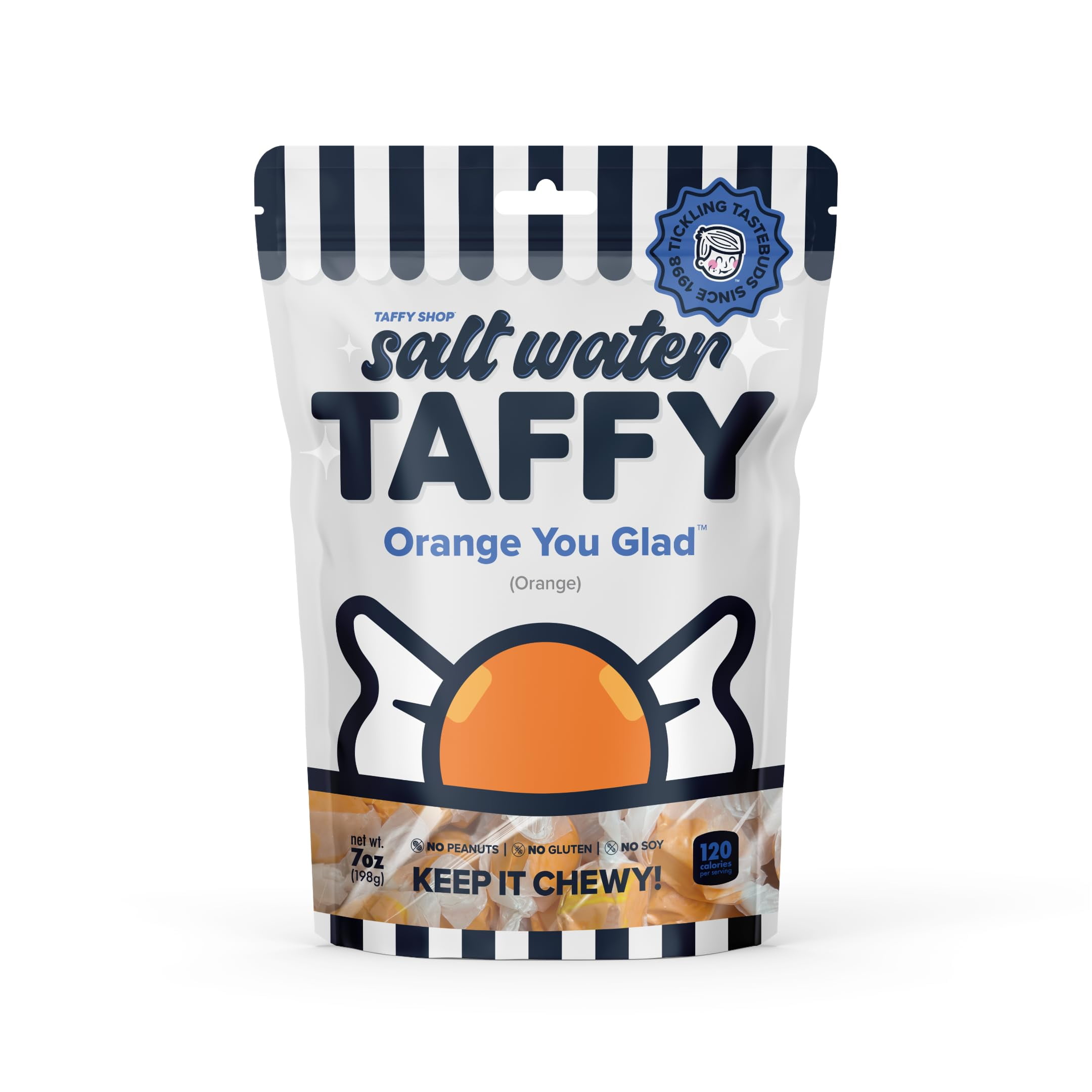 Taffy Shop Orange You Glad, Orange Salt Water Taffy – Assorted Gourmet ...