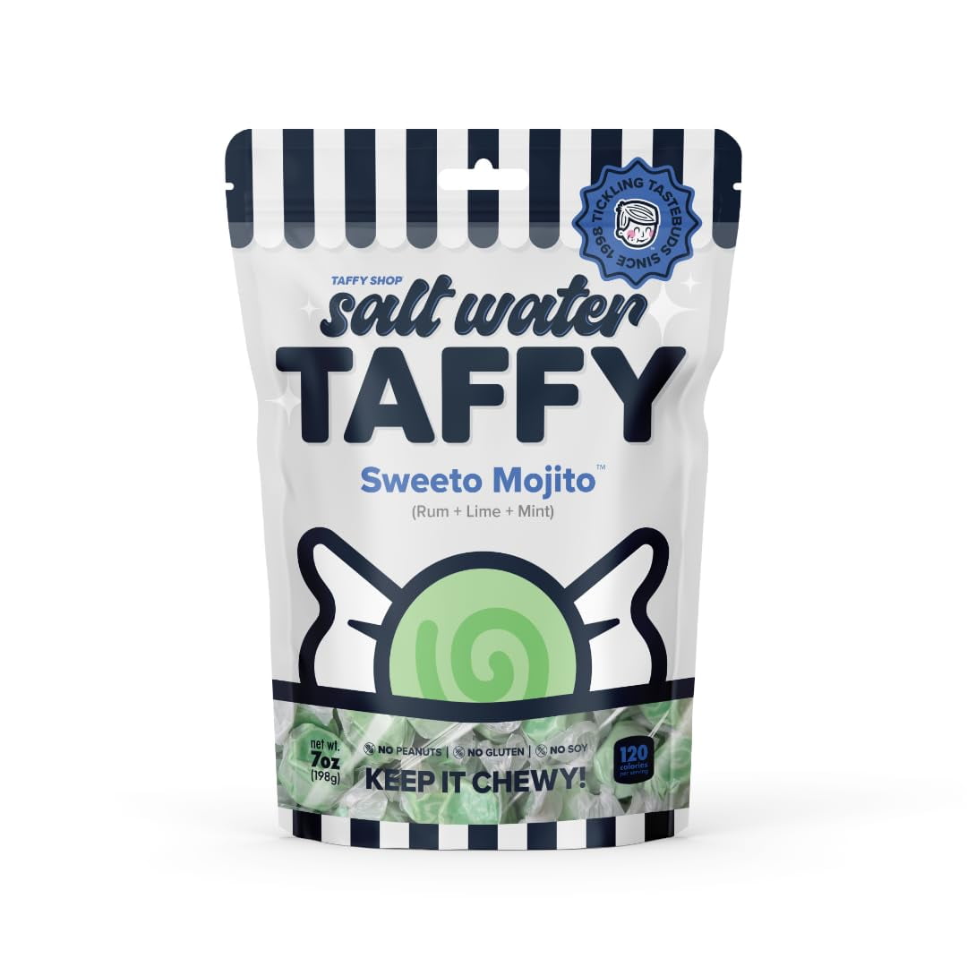 Taffy Shop Sweeto Mojito, Rum Lime Mint Salt Water Taffy – Assorted ...