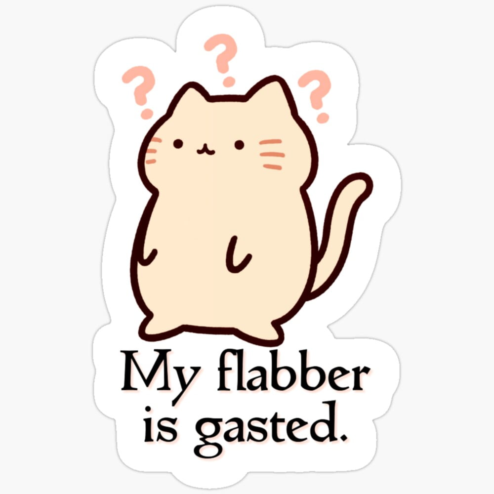 Taffy Sprouts - My Flabber Is Gasted Sticker Phone Decal Water Bottle ...