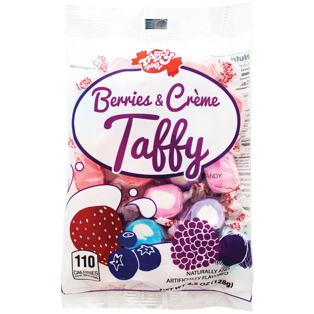 Taffy Town Berries & Cream 4.5 Oz. Taffy 307 Pack of 12 - Walmart.com