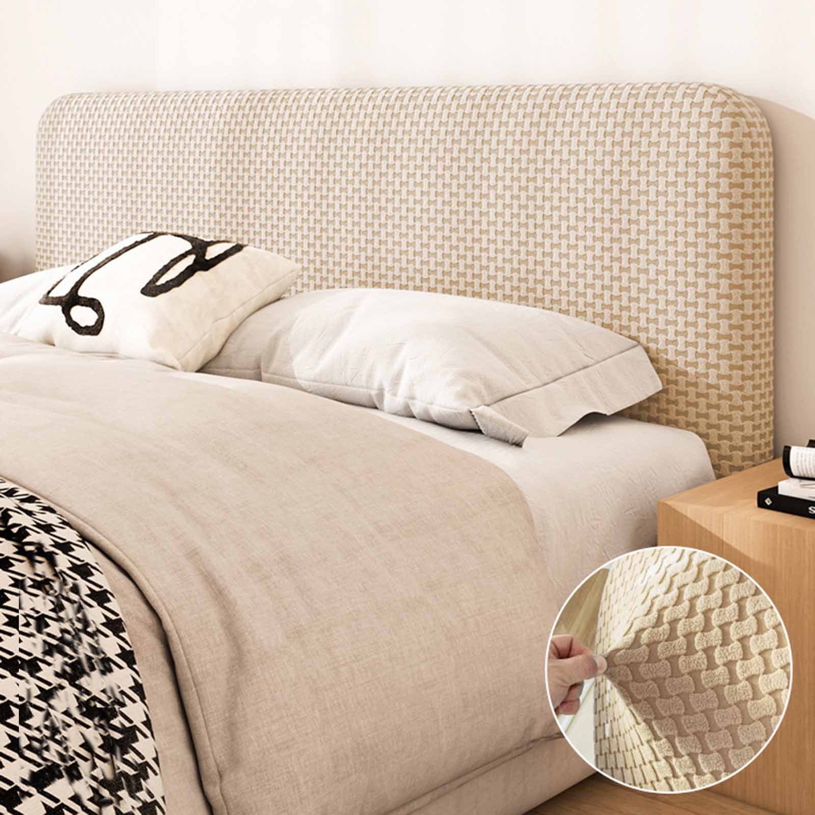 Taffy Universal Headboard Cover | Stretch Velvet Fabric | All Season ...