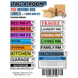 Tag-A-Room Color Coded Moving Labels with Door IDs, 260 Count - Walmart.com