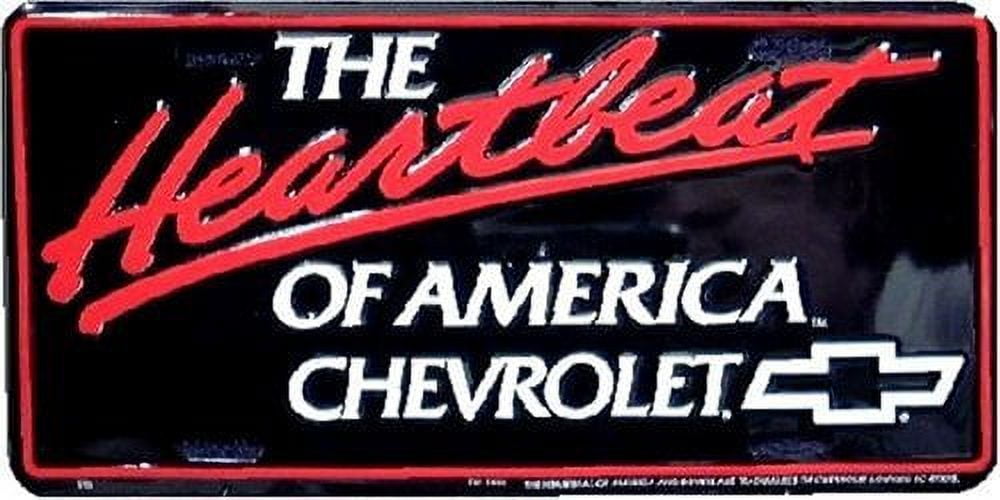 Tag City Chevrolet Licensed Decorative Embossed Metal Auto Tag, 6" x 12 ...